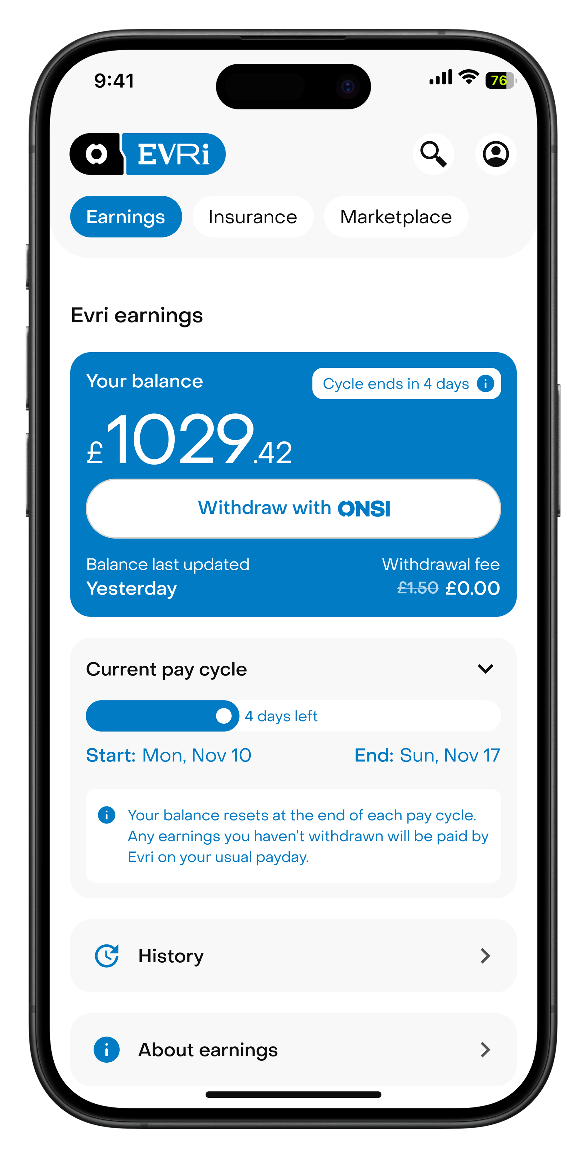 Am I eligible to access my earnings early? – Evri-Onsi